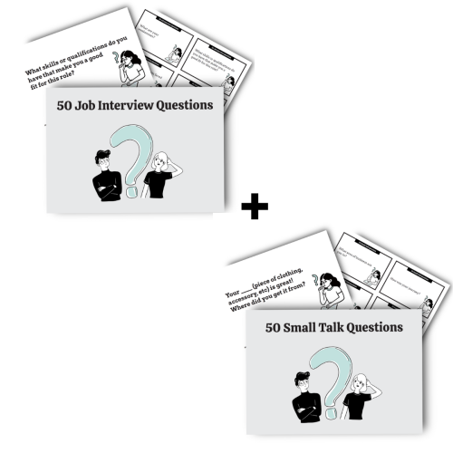 100 Questions - Job Interview + Small Talk Twofold EFL